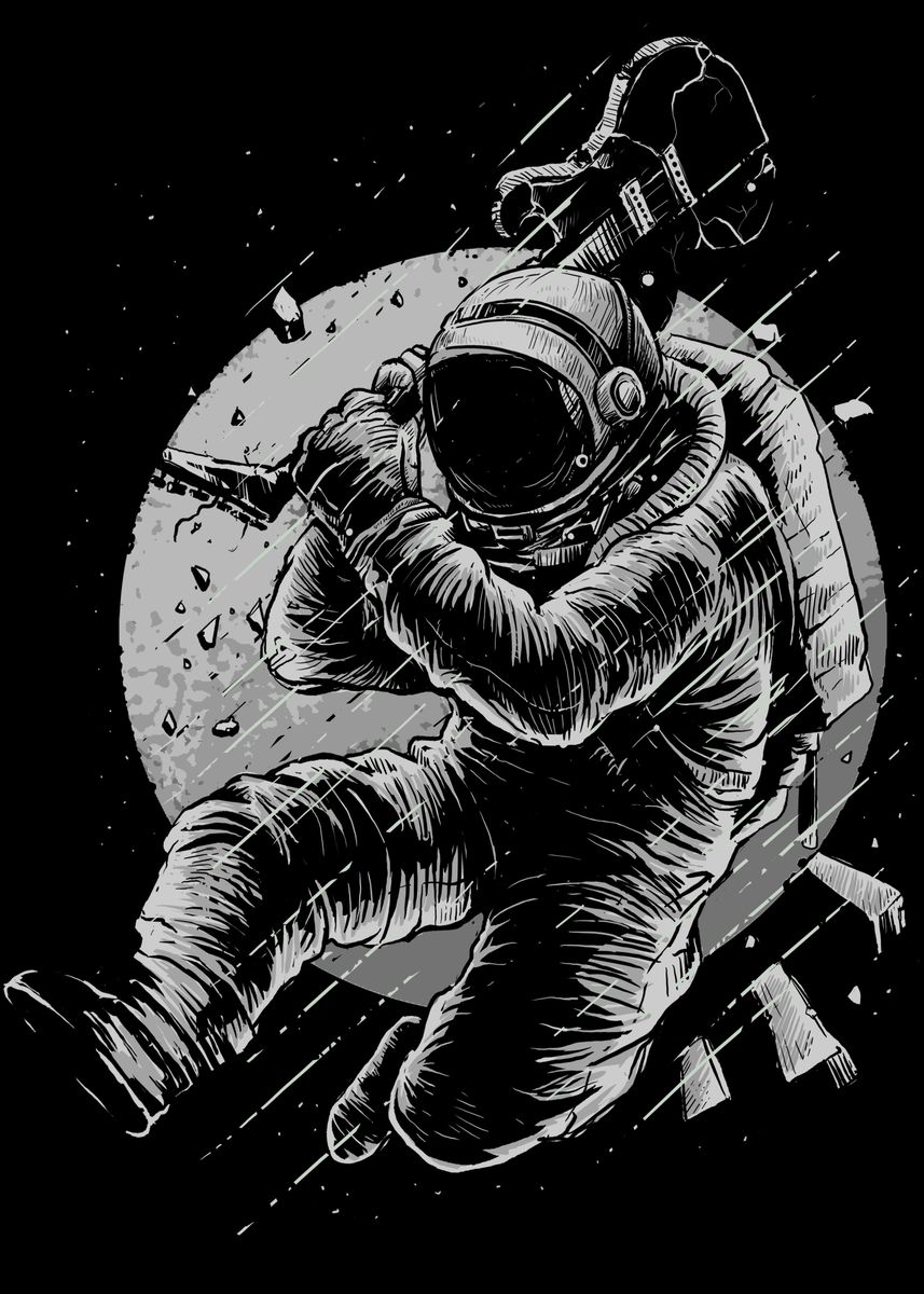 'No More Space Music' Poster, picture, metal print, paint by Long Shot ...