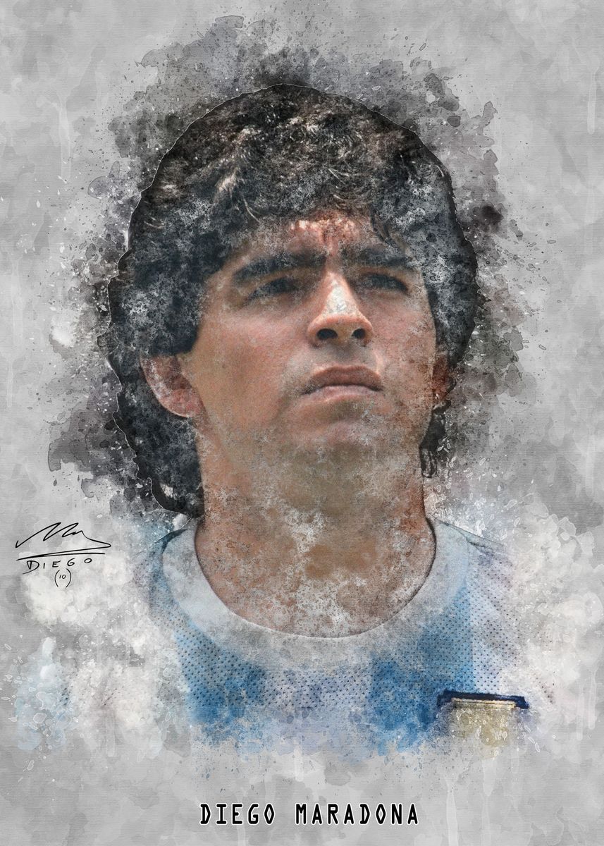 'Diego Maradona' Poster by Rose Lily | Displate