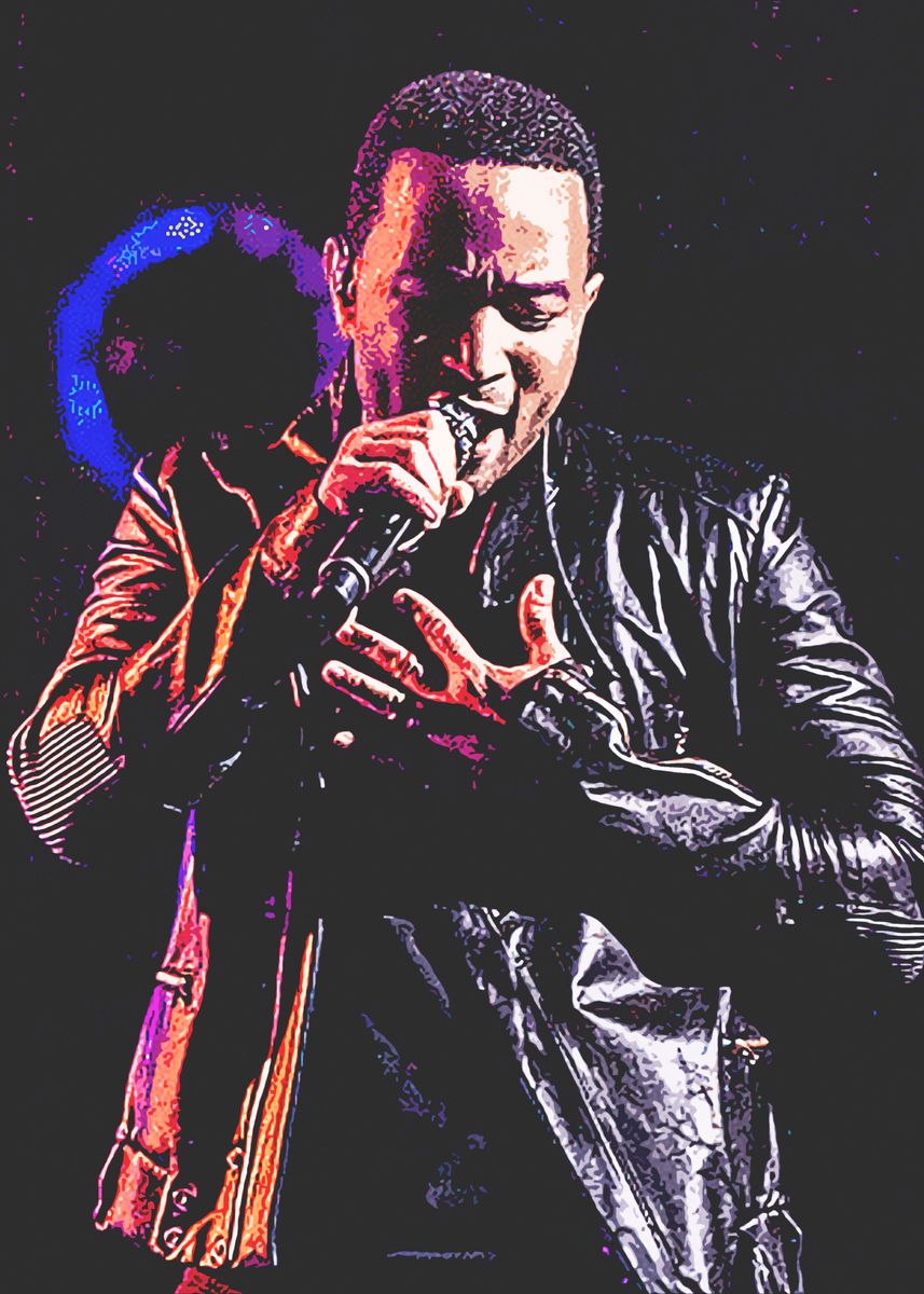 'john legend' Poster, picture, metal print, paint by Thogi Gio | Displate