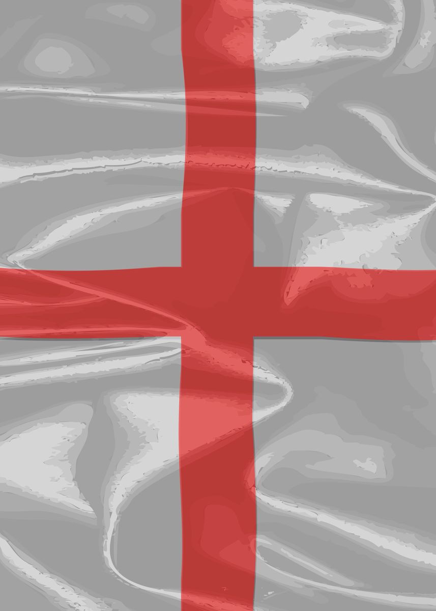 'England Flag of St George' Poster, picture, metal print, paint by ...
