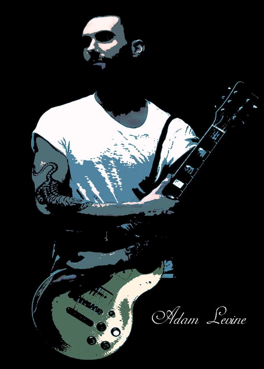 'Adam Levine Guitar Sign' Poster, picture, metal print, paint by Oizy ...