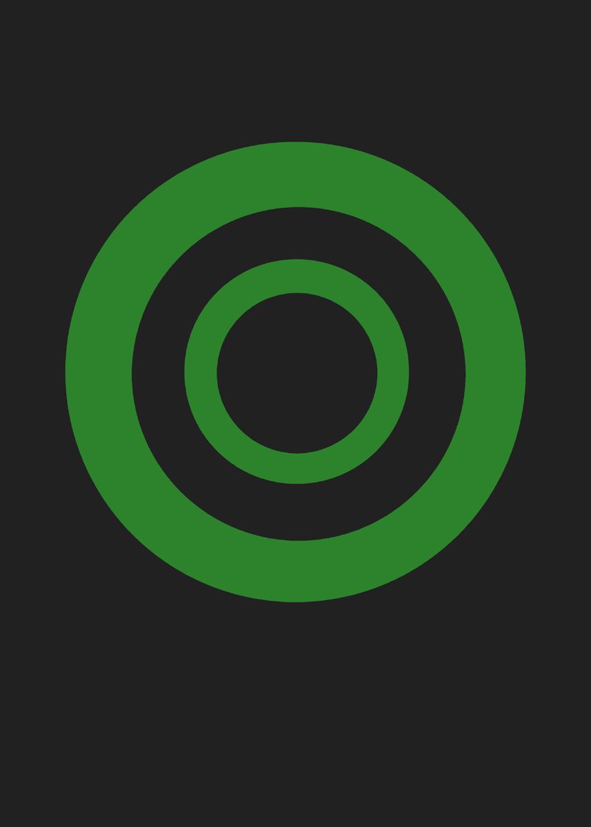 'circumpunct green teenwolf' Poster, picture, metal print, paint by Sam ...