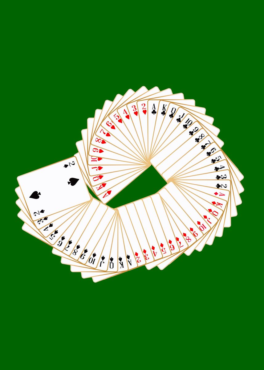 'Playing Card Spread' Poster, picture, metal print, paint by HomeStead ...