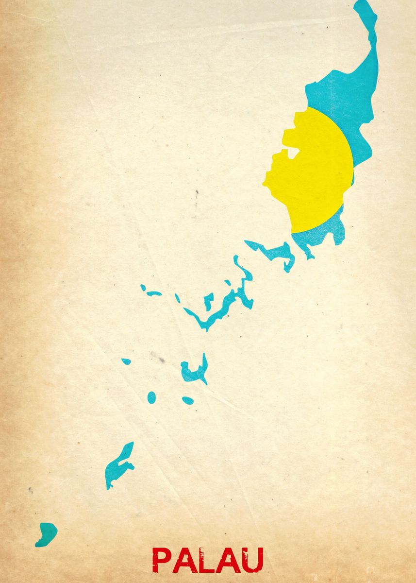 'Palau' Poster, picture, metal print, paint by Anxhela Sufa | Displate