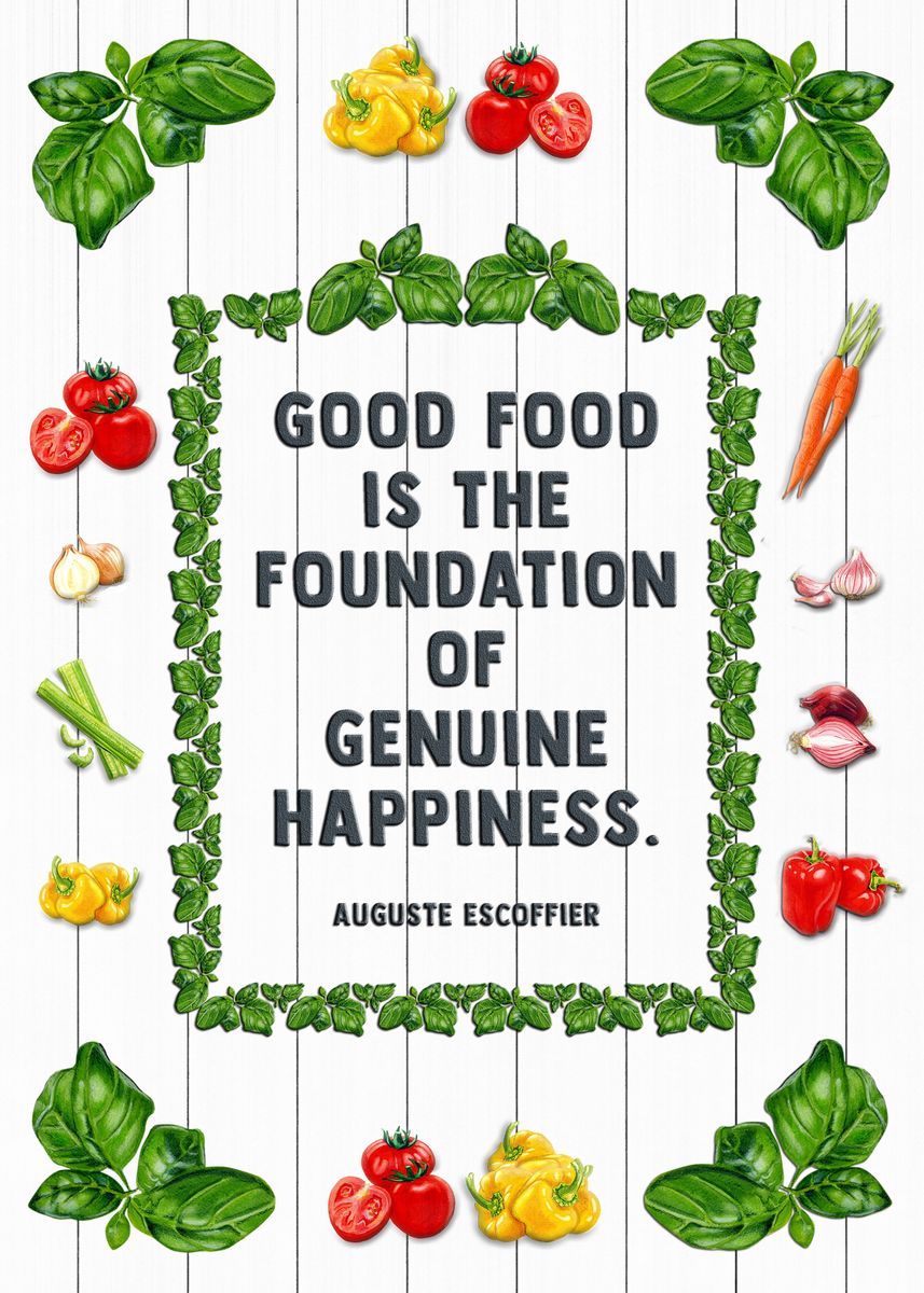 'Good Food ' Poster, picture, metal print, paint by Colette van der Wal ...