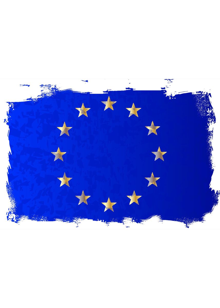 'EU Flag' Poster, picture, metal print, paint by HomeStead Digital ...