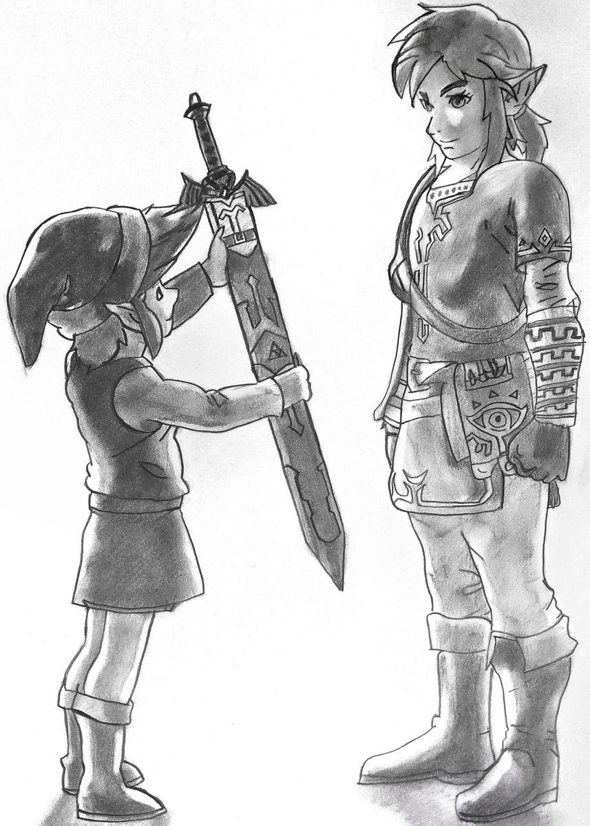 'Link - LoZ & BotW' Poster, picture, metal print, paint by JTLie | Displate