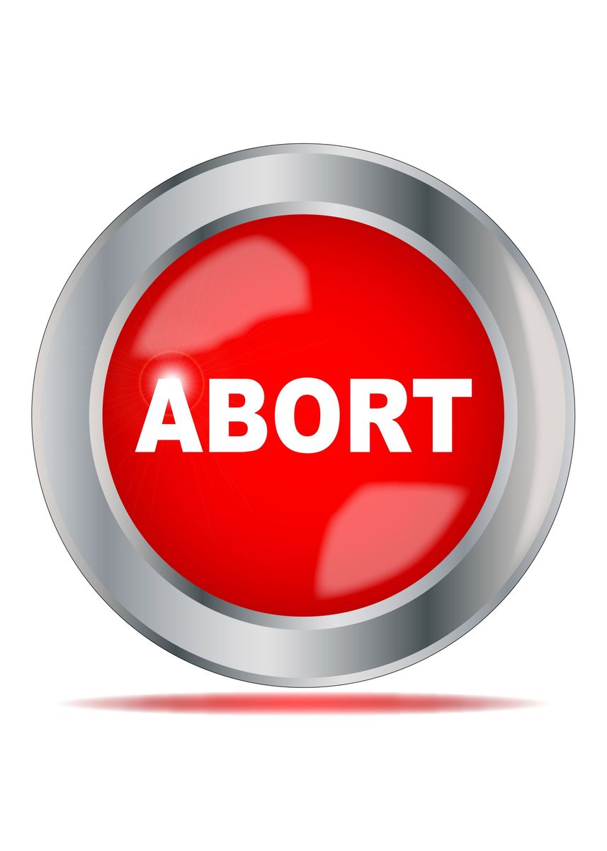 'Abort Button' Poster by HomeStead Digital | Displate