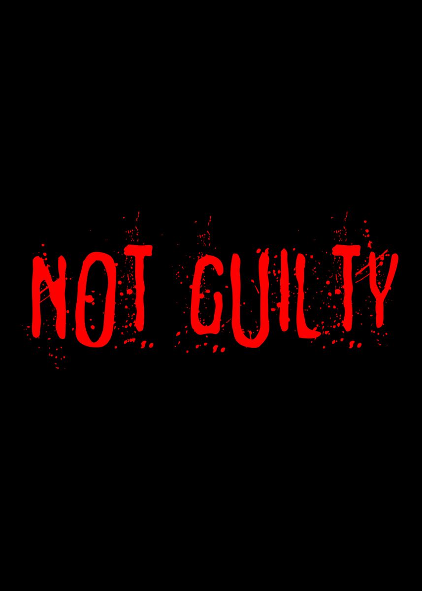 'Not Guilty Red Black' Poster by Art Ofphotos | Displate