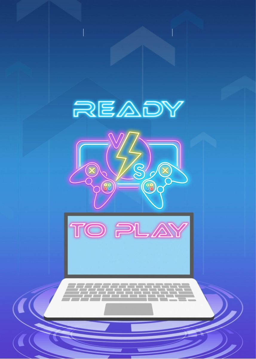 'Ready to Play Games Gaming' Poster, picture, metal print, paint by Max ...