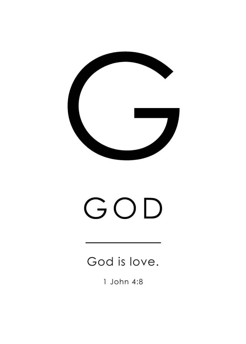 'G for God' Poster, picture, metal print, paint by Tiny Seed | Displate