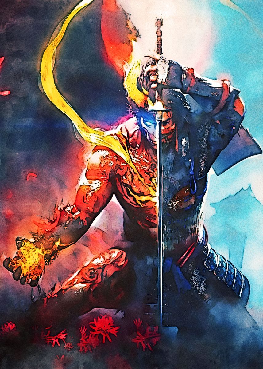 'NIOH GAME SKETCH' Poster, picture, metal print, paint by Elora ...