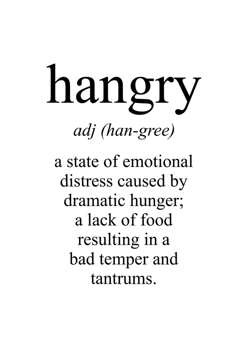 'Hangry Meaning' Poster by Pixy Paper | Displate