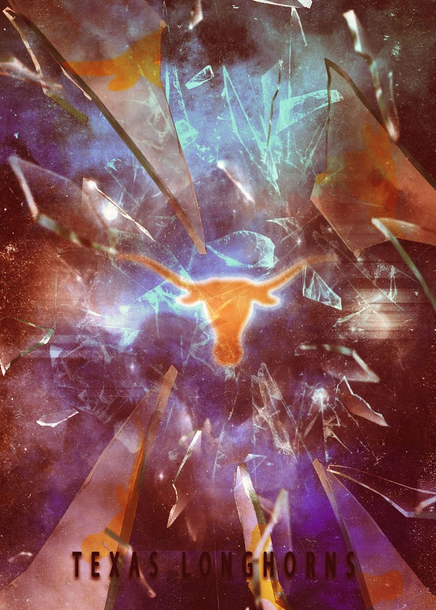 'Texas Longhorns' Poster, picture, metal print, paint by Charles Scott ...
