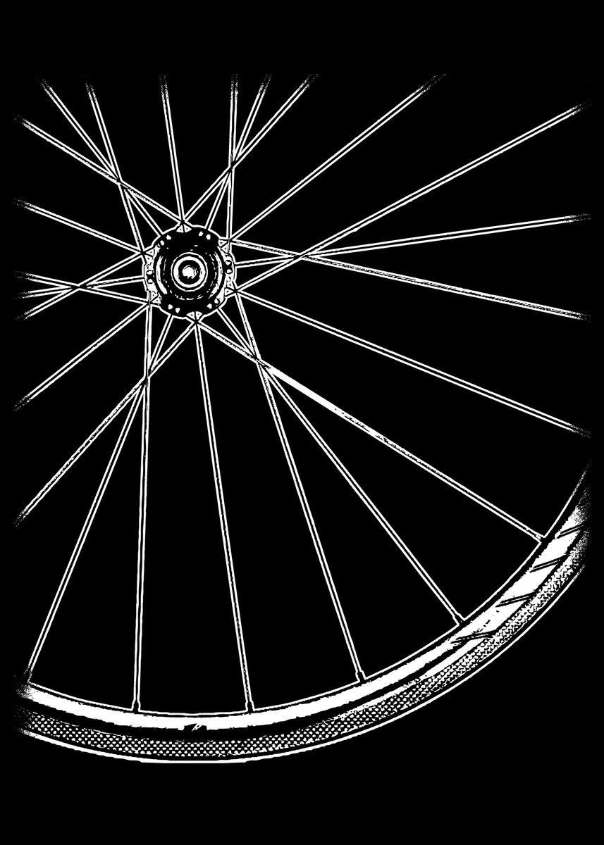 'Bicycle Wheel' Poster, picture, metal print, paint by Teecher Martin ...