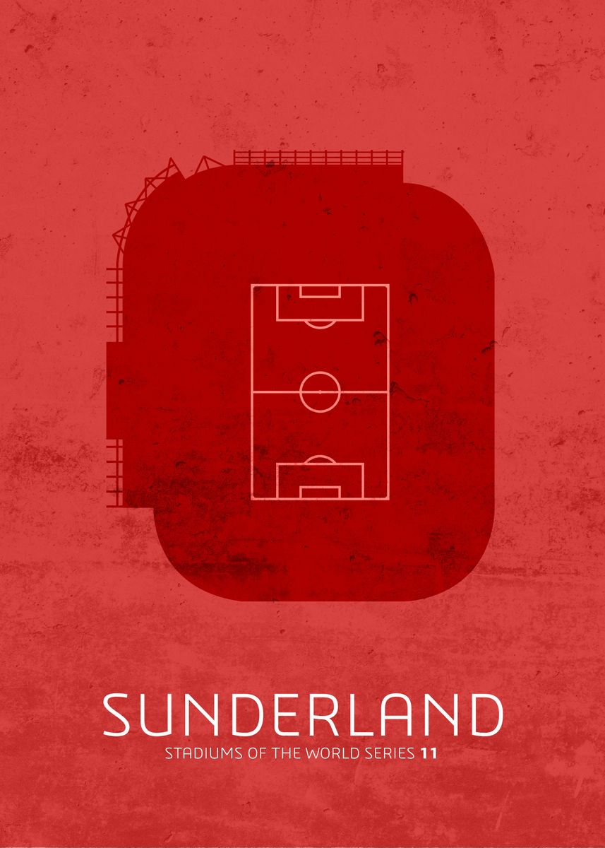 'Sunderland Stadium Art' Poster, picture, metal print, paint by Design ...