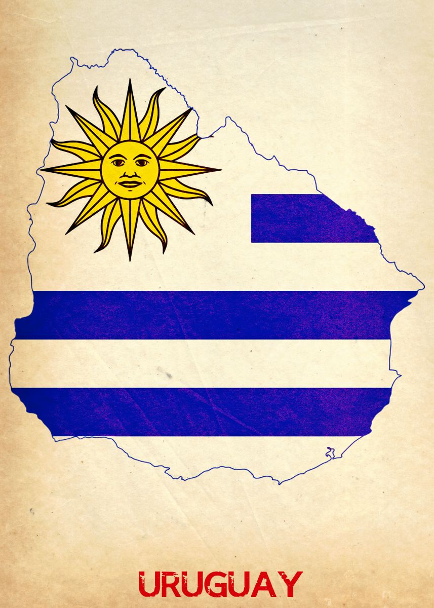 'Uruguay' Poster, picture, metal print, paint by Anxhela Sufa | Displate