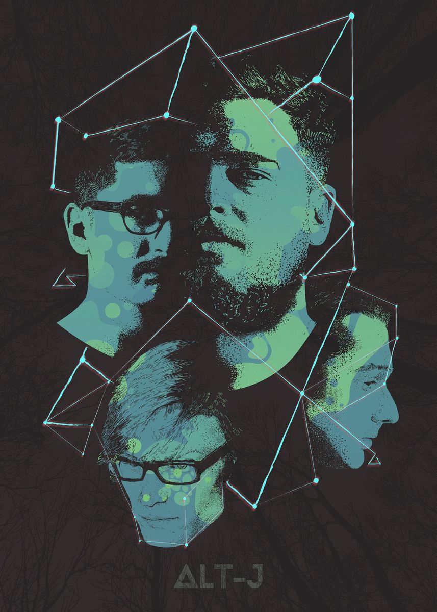 'Alt J Illustration Ink' Poster, picture, metal print, paint by RJ ...