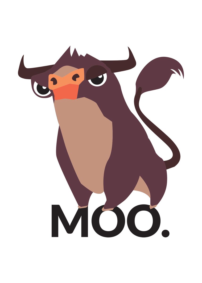 'moo' Poster, picture, metal print, paint by Gab Fernando | Displate