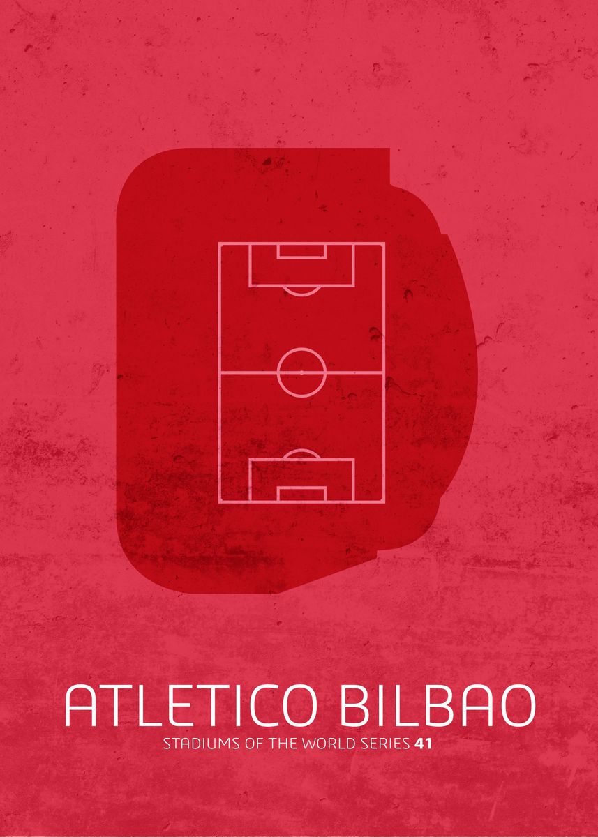 'Atletico Bilbao Stadium' Poster, picture, metal print, paint by Design ...