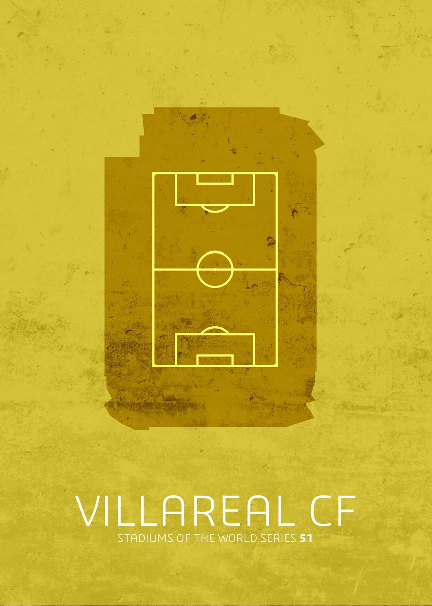 'Villarreal FC Stadium Art' Poster, picture, metal print, paint by ...