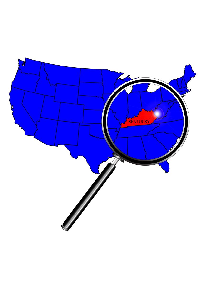 'State of Kentucky' Poster by HomeStead Digital | Displate