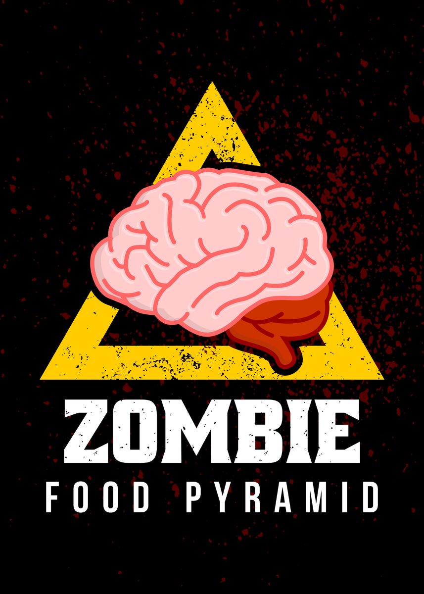 'Zombie Food Pyramid' Poster by emodist creates | Displate