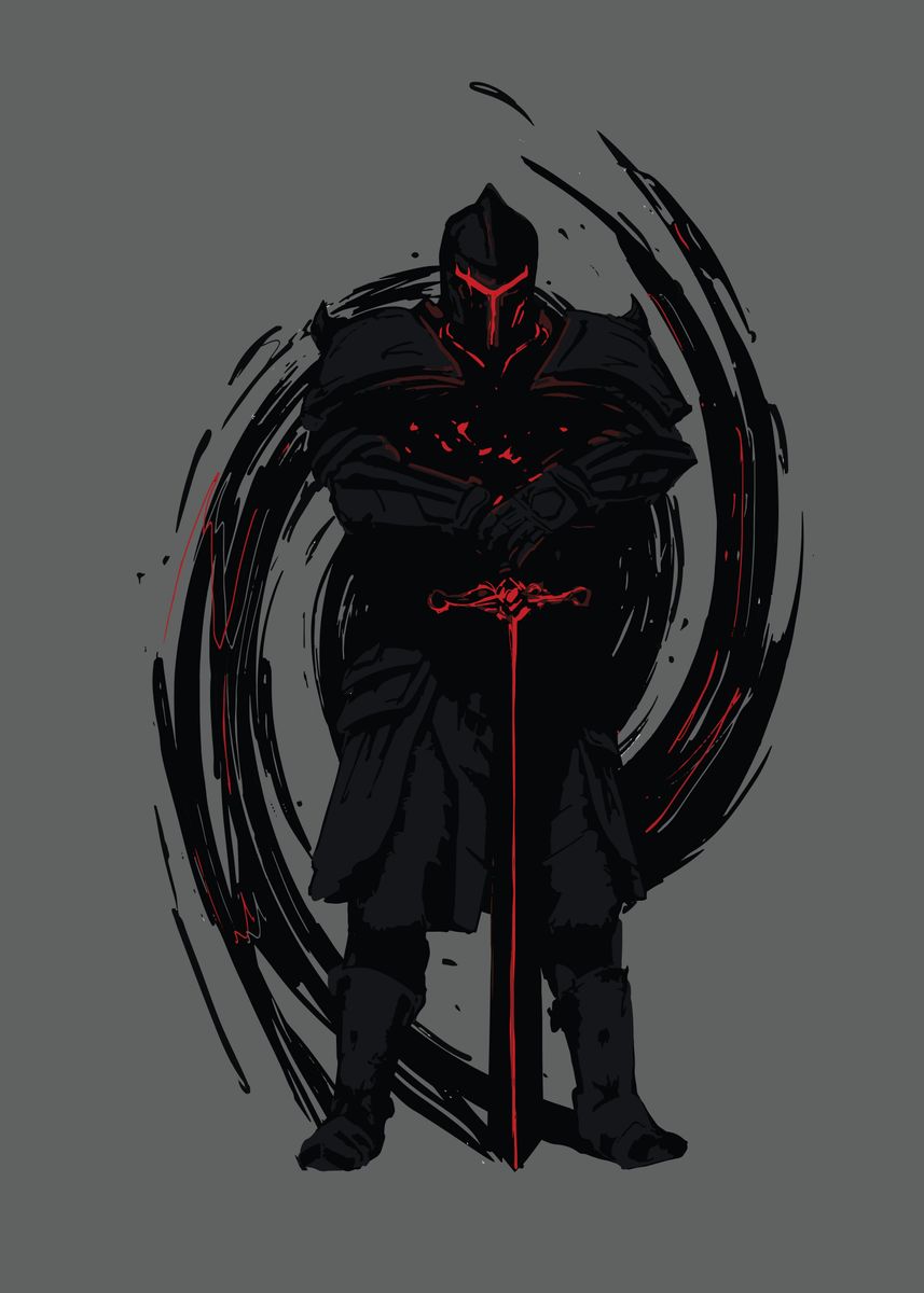 'Demon Knight Red Schaddow' Poster, picture, metal print, paint by ...