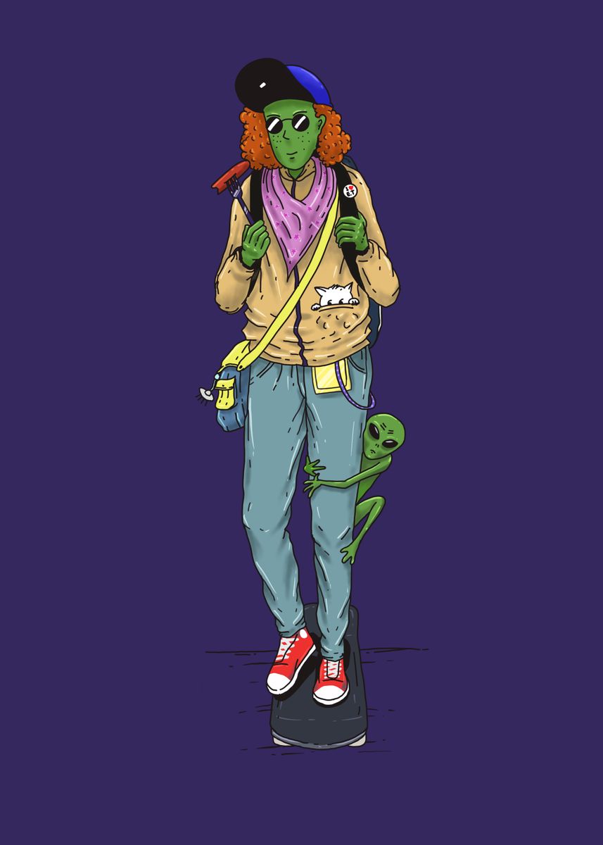 'Weird Alien Stuff' Poster, picture, metal print, paint by Rudiardo ...