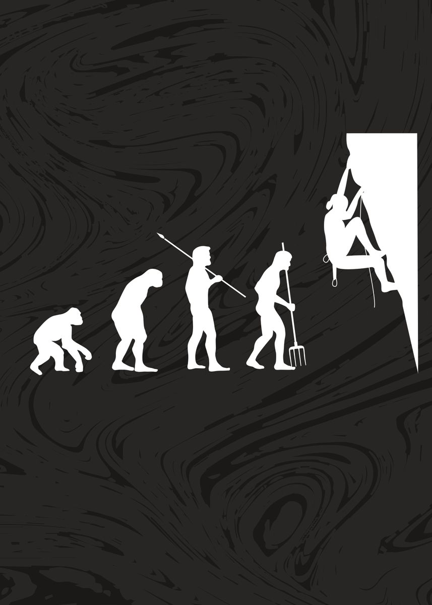 'CLIMBING EVOLUTION' Poster by PosterWorld | Displate