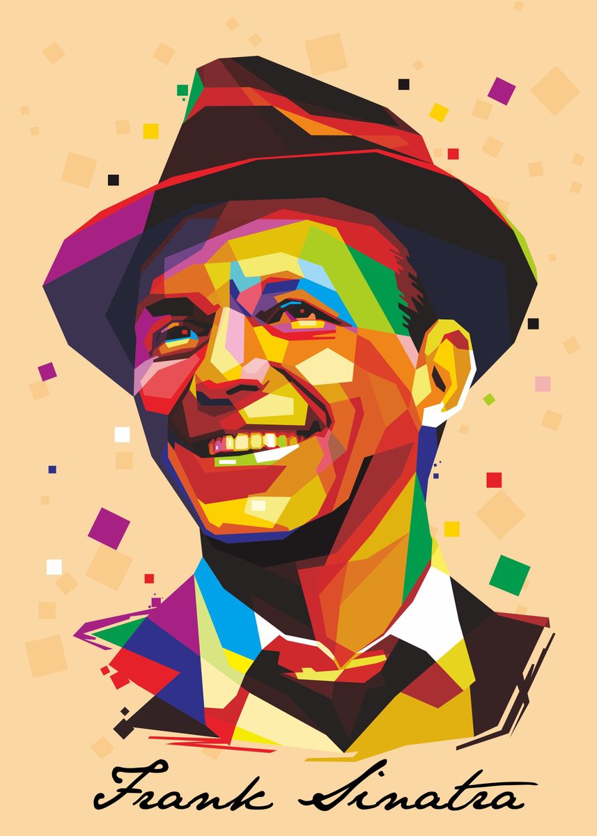 'frank sinatra' Poster, picture, metal print, paint by Em sandia | Displate