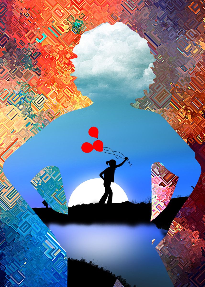 'the red balloon' Poster by Opel Mendoza | Displate