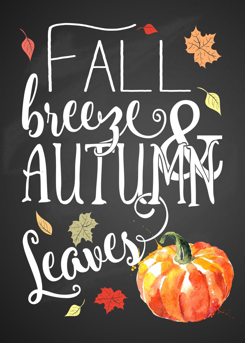 'Fall breeze and autumn' Poster, picture, metal print, paint by ...