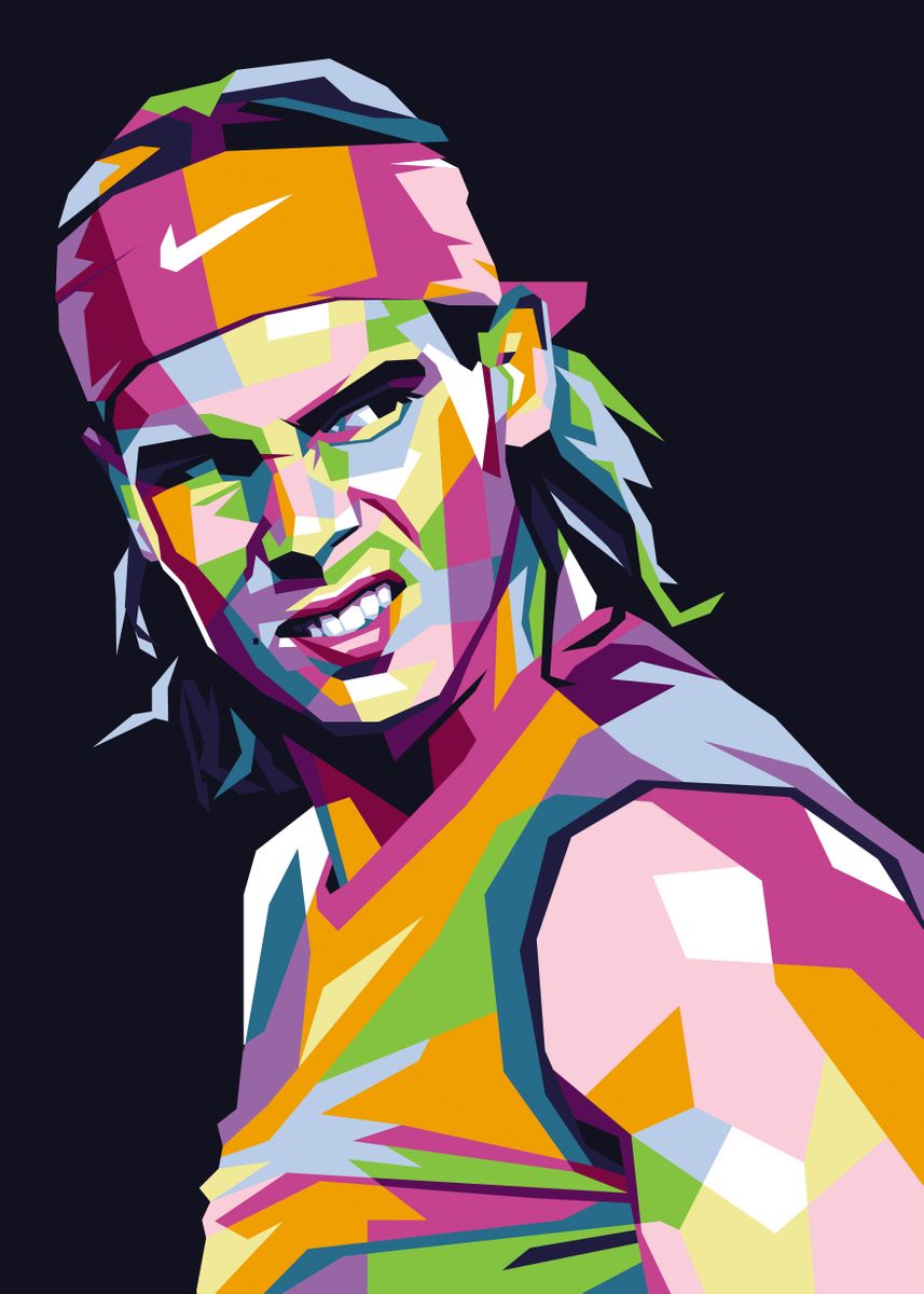'Rafael Nadal popart ' Poster, picture, metal print, paint by Roseed ...