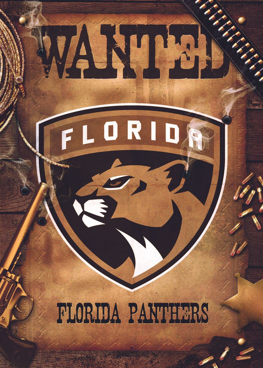 'Florida Panthers' Poster, picture, metal print, paint by MarjorieC ...