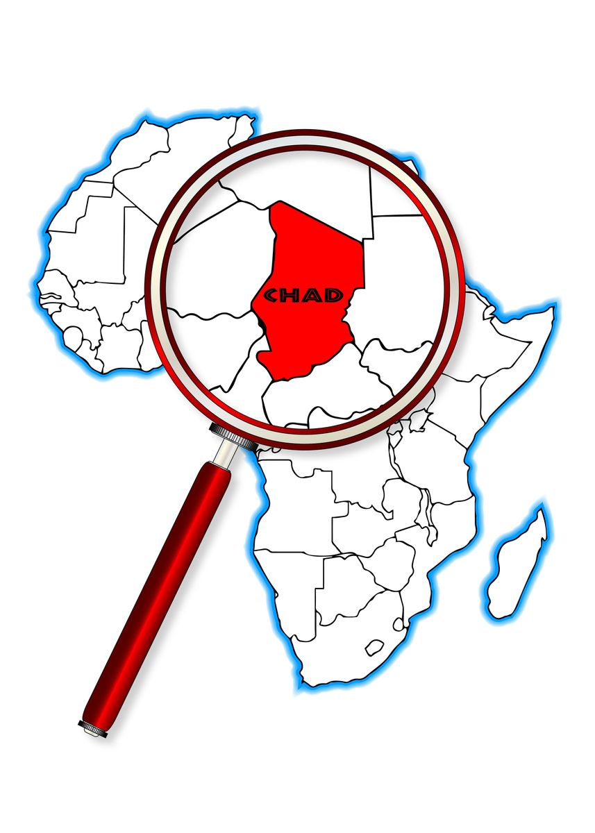 'Chad Map' Poster, picture, metal print, paint by HomeStead Digital ...