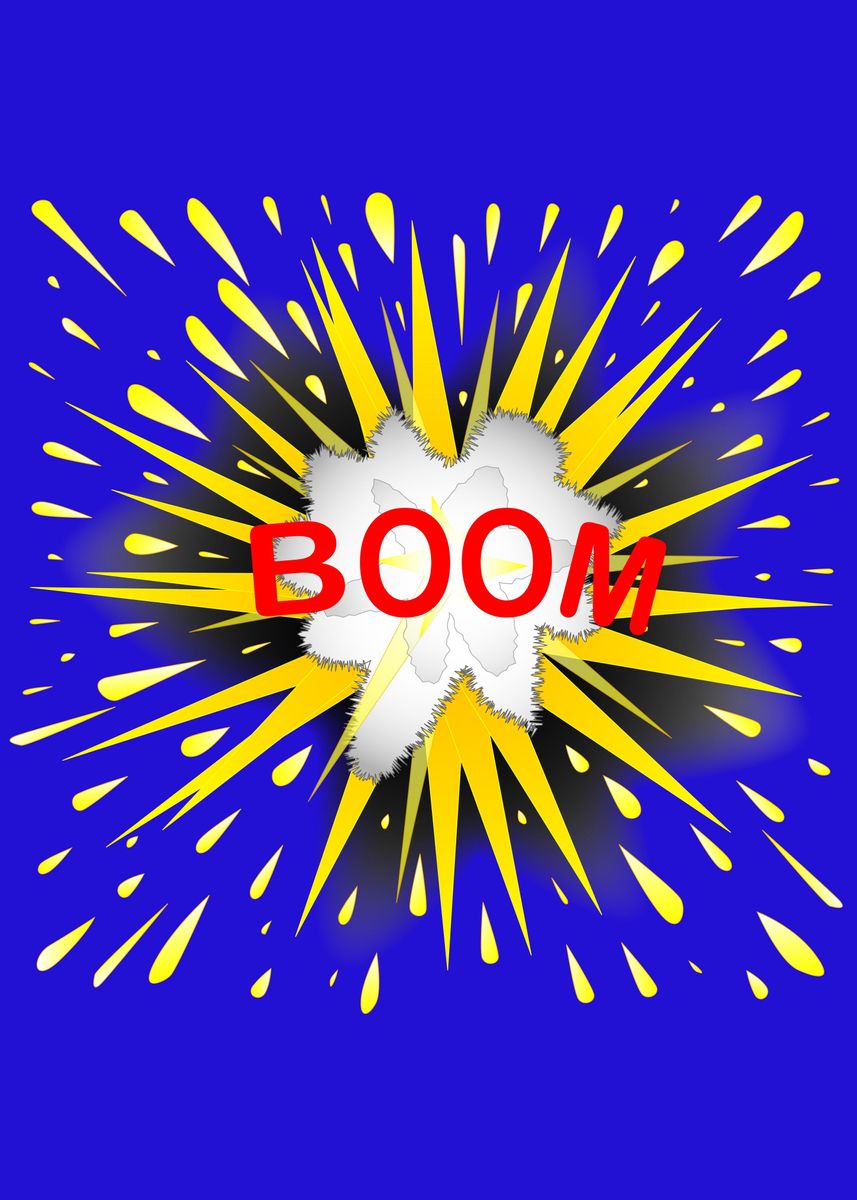 'Boom Cartoon Bubble' Poster, picture, metal print, paint by HomeStead ...