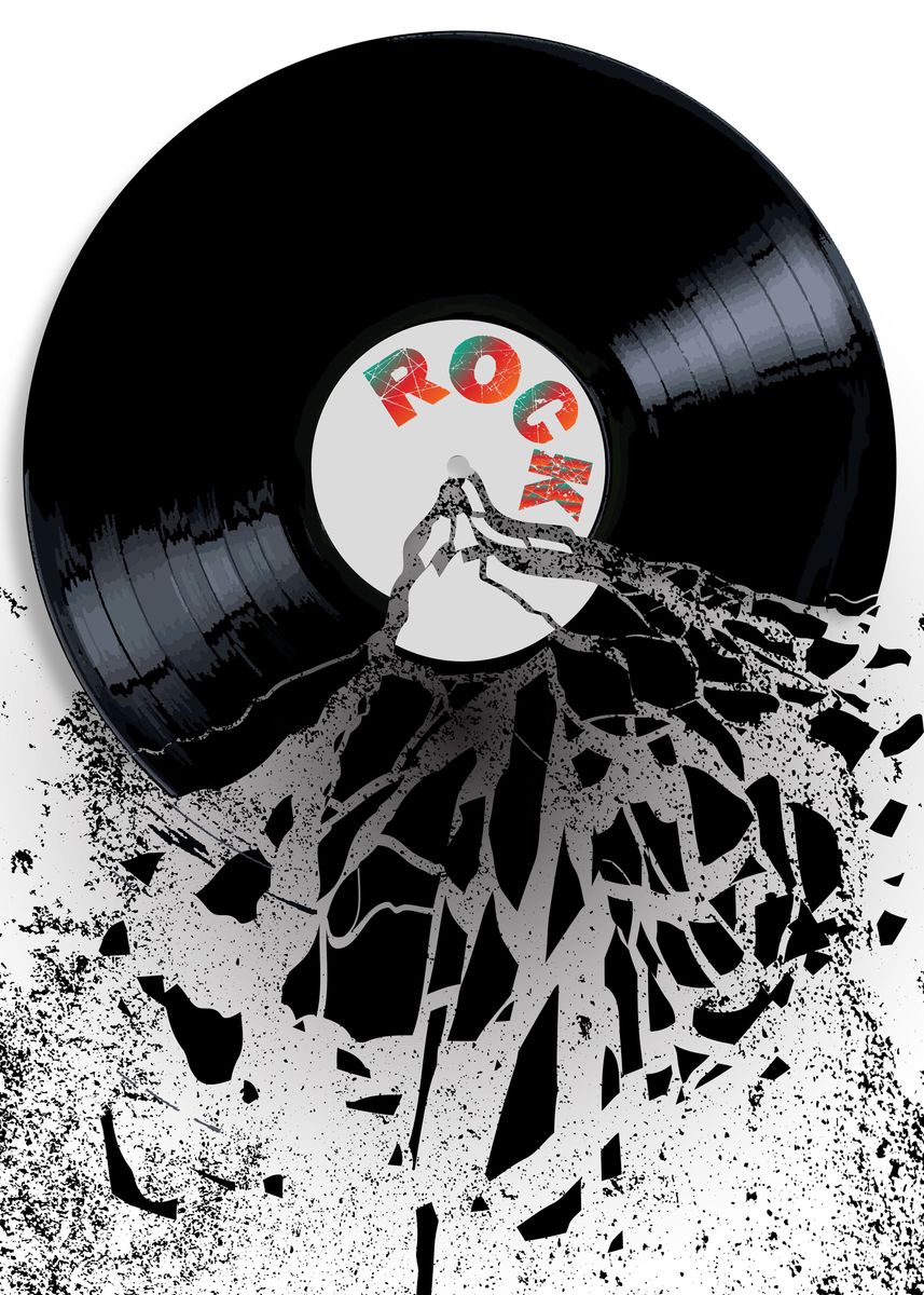 'Shattered Record' Poster, picture, metal print, paint by HomeStead ...