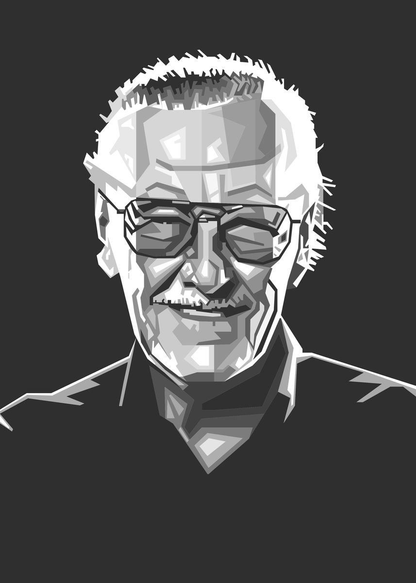 'Stan Lee' Poster, picture, metal print, paint by Royyen Roy | Displate