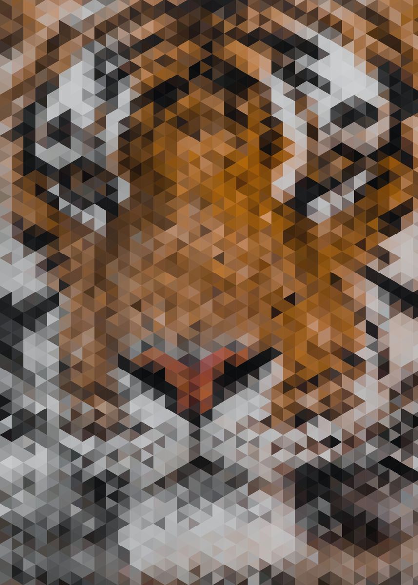 'Isometric Tiger' Poster by Mohammad Roqib | Displate