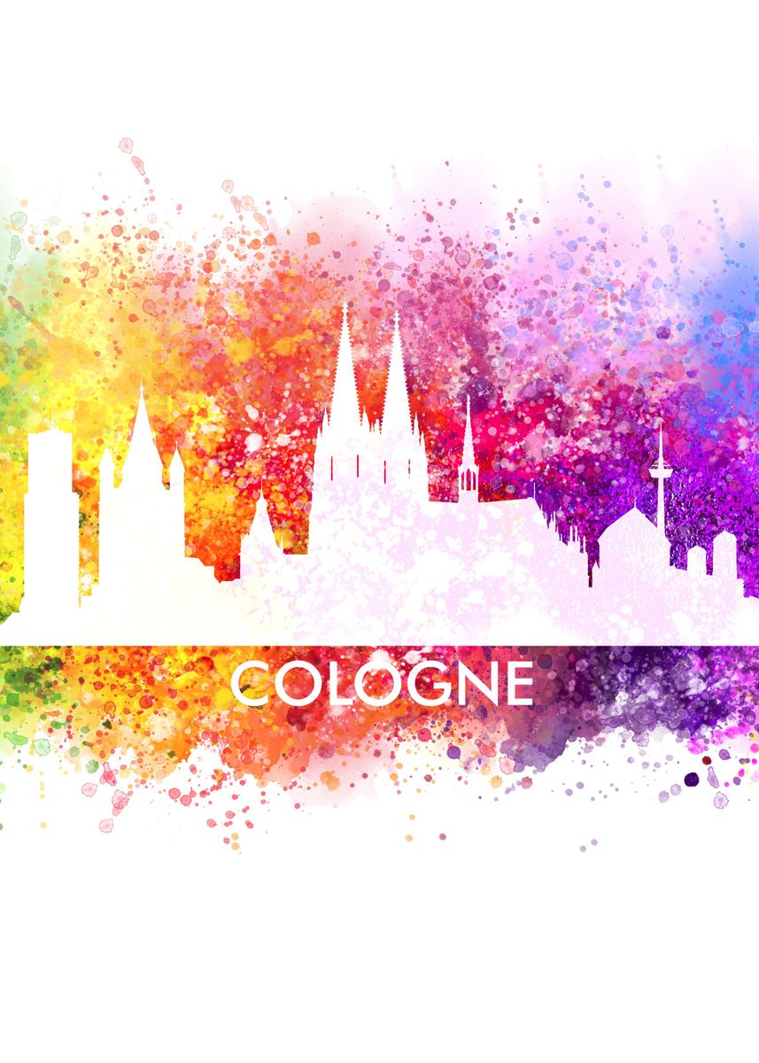 'Cologne germany city' Poster, picture, metal print, paint by Project X ...