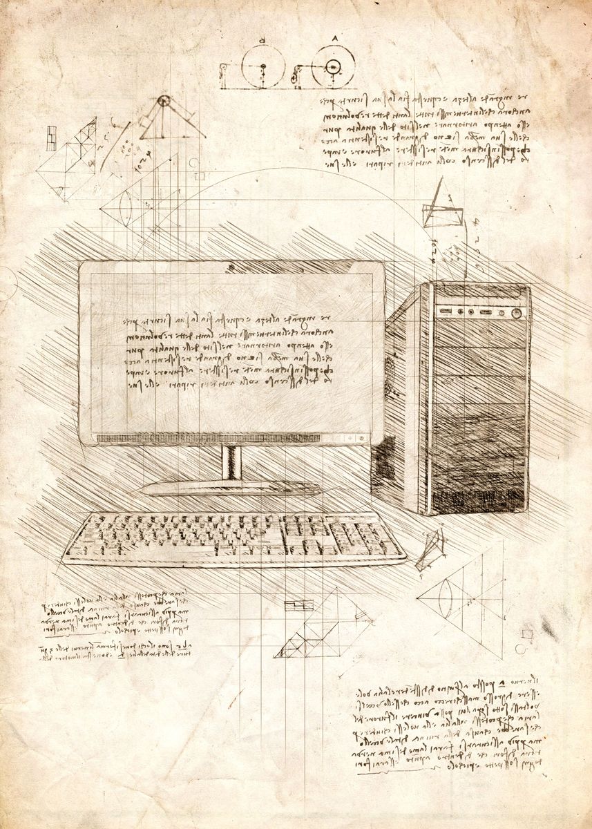 'Desktop Computer PC' Poster, picture, metal print, paint by Cornel ...