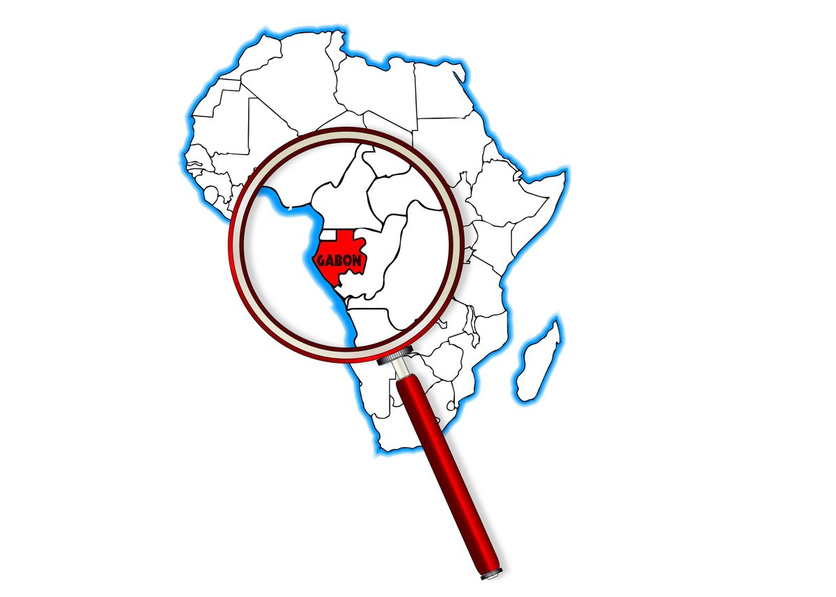 'Gabon Map' Poster by HomeStead Digital | Displate