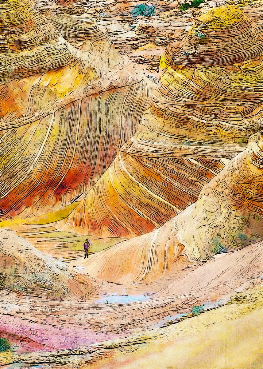 'The Wave Arizona' Poster, picture, metal print, paint by Aaron Design ...