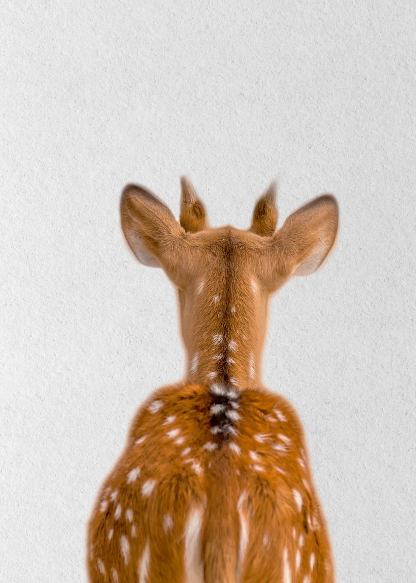 'deer back view ' Poster, picture, metal print, paint by uwears | Displate