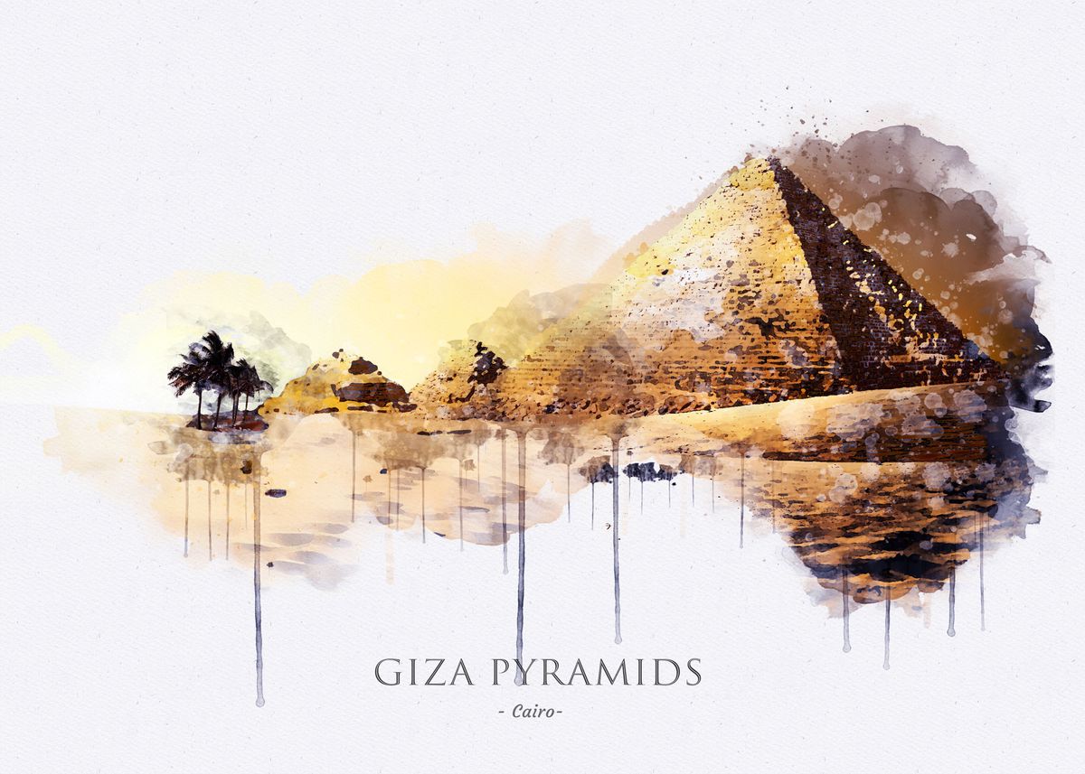 'Pyramids' Poster by Cyberframe | Displate