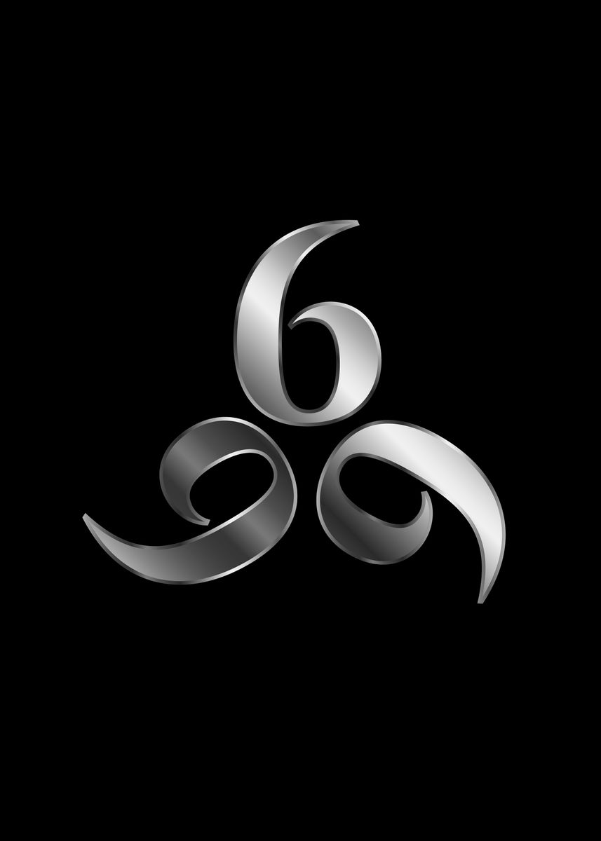'666 number of the beast' Poster, picture, metal print, paint by ...