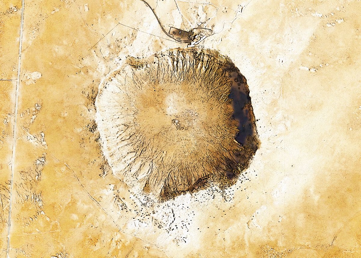 'Barringer Crater' Poster by Aaron Design | Displate