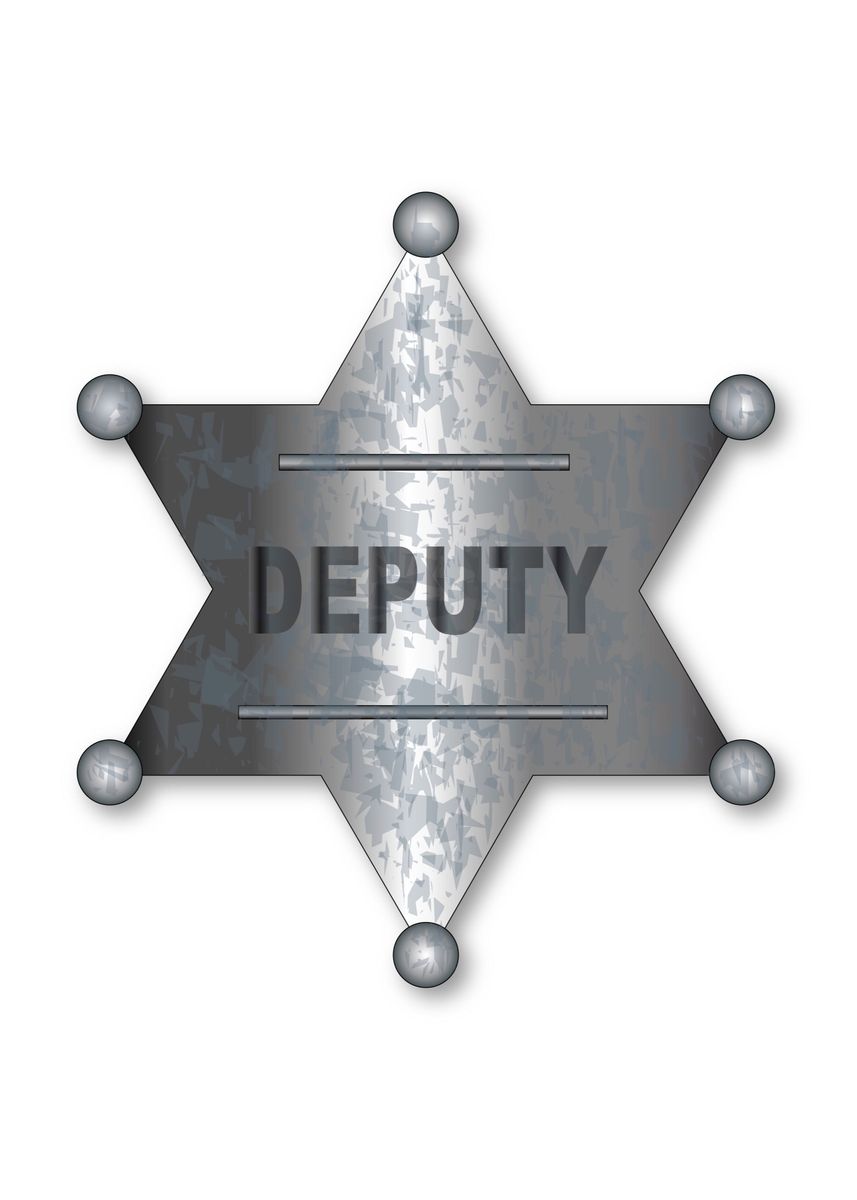 'Deputy Badge' Poster, picture, metal print, paint by HomeStead Digital ...
