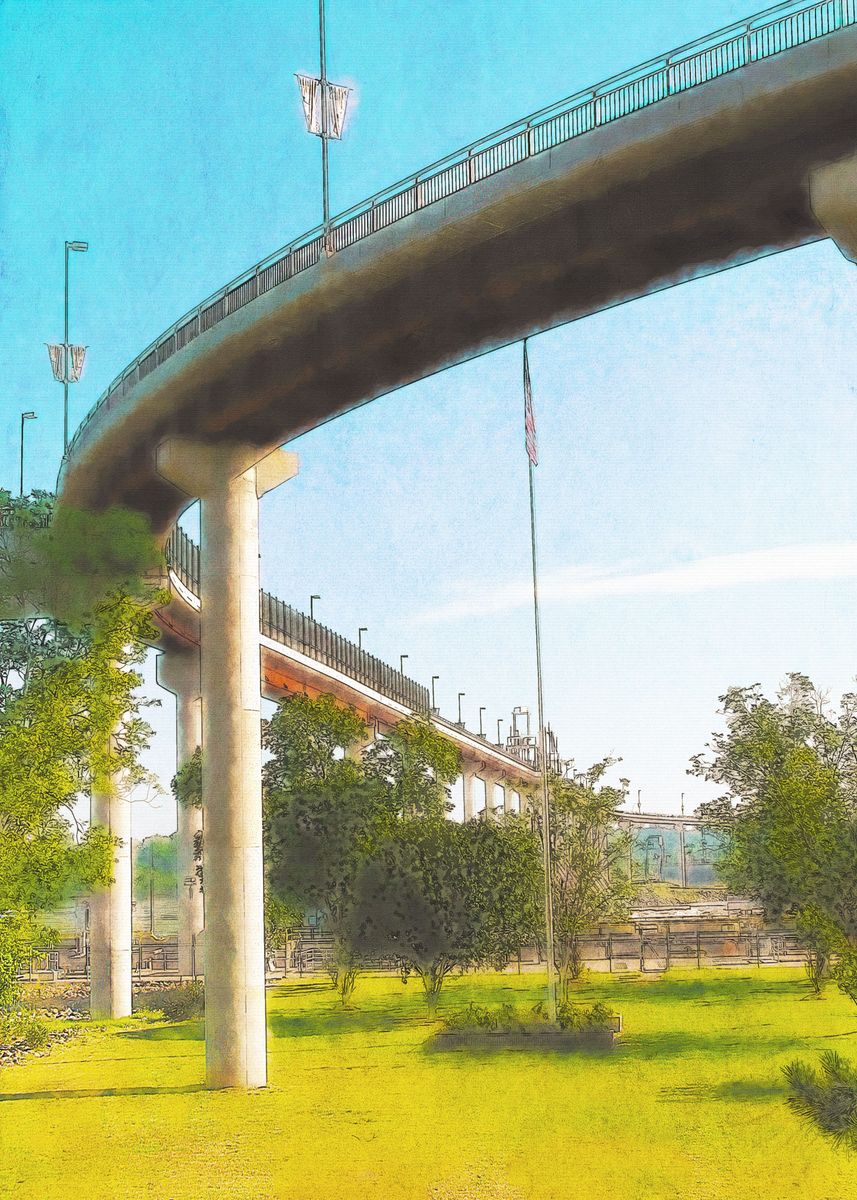 'Big Dam Bridge' Poster by Aaron Design | Displate